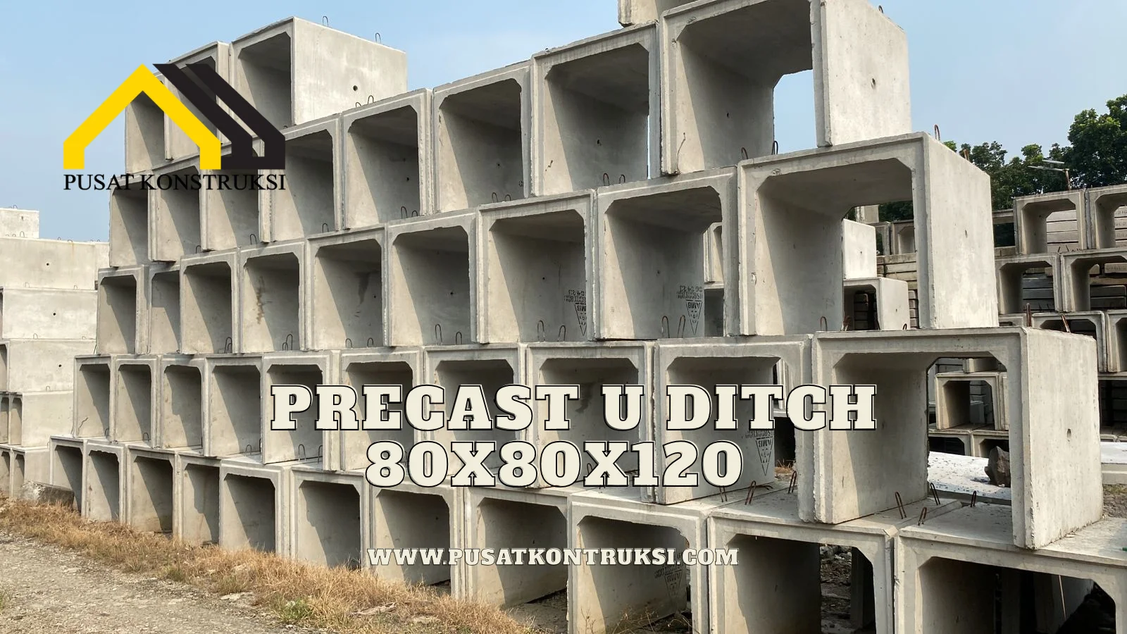 Precast U Ditch 80x80x120 - PUSAT KONTRUKSI